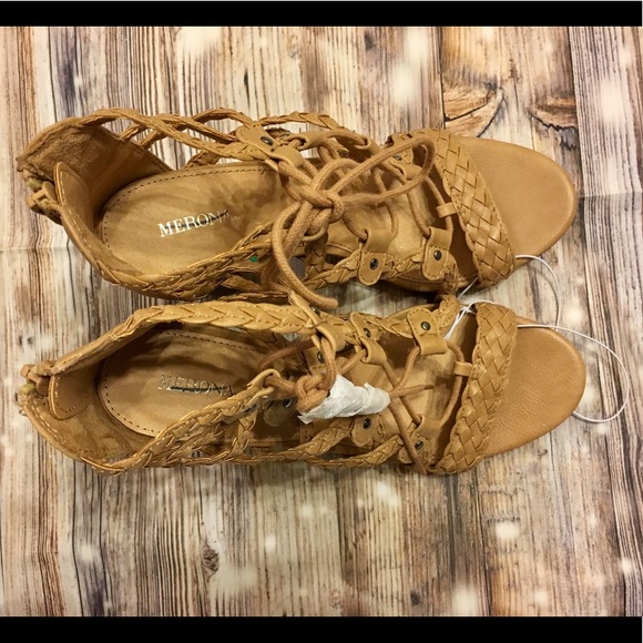 Merona | Shoes | Nwt Merona Braided Ghillie Heeled Gladiator Sandal ...